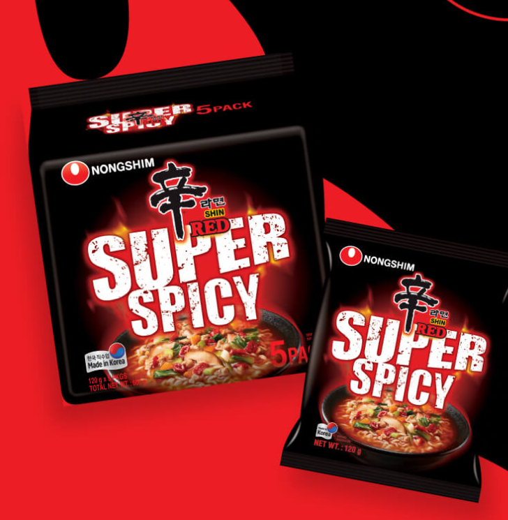 [Nongshim] Shin Ramen Red Super Spicy 120g x 5P 농심 신라면 레드 멀티팩 – Koryo Mart (K-Market) Singapore