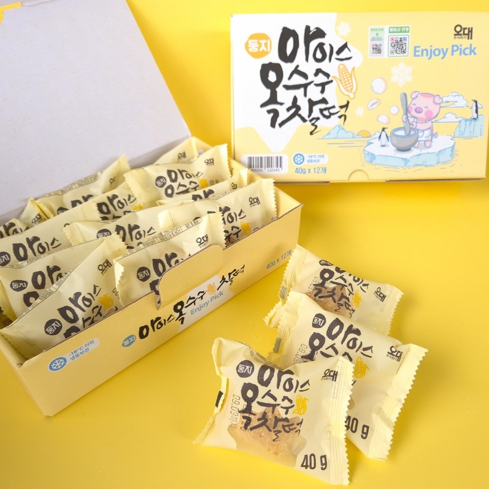 [Chulwon] Odae Nest Ice Tteok Glutinous Corn/Mugwort Rice Cake 40gx12P ...