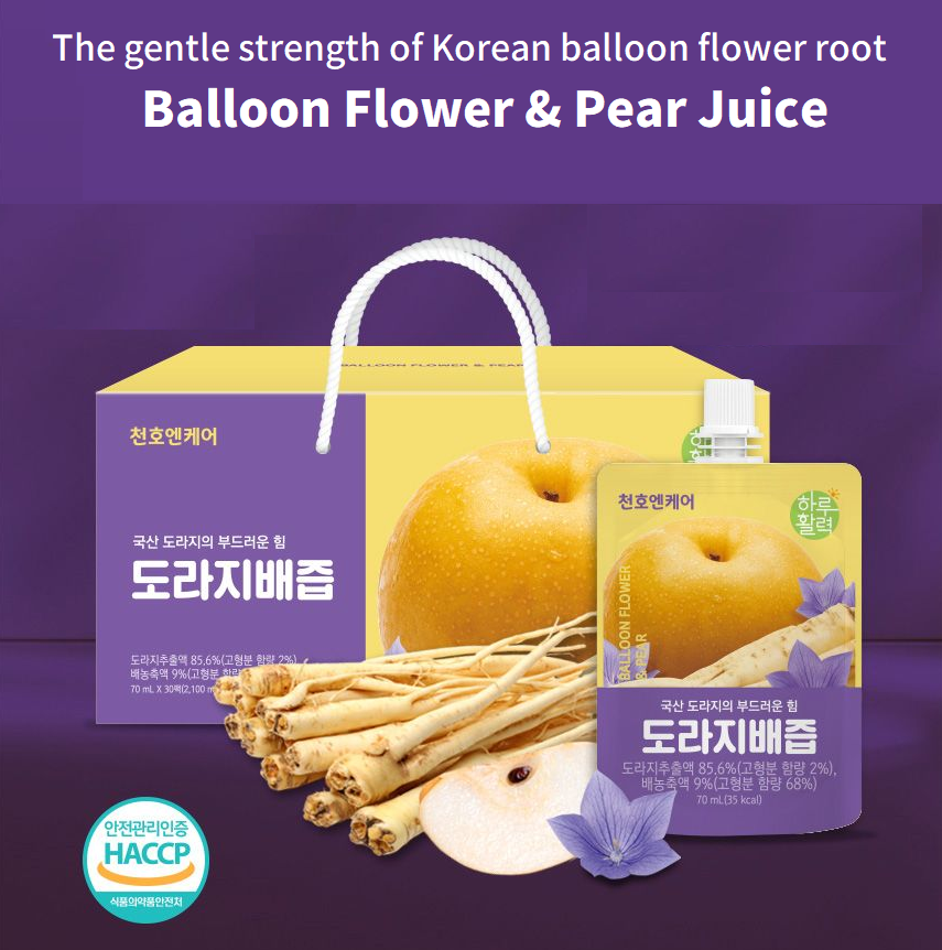 [Chunho Ncare] Balloon Flower & Pear Juice 70ml x 30P 천호엔케어 도라지배즙 ...