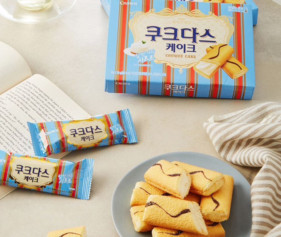 [Crown] Couque D'asse Cake 77g/128g 쿠크다스 케이크 – Koryo Mart (K-Market) Singapore
