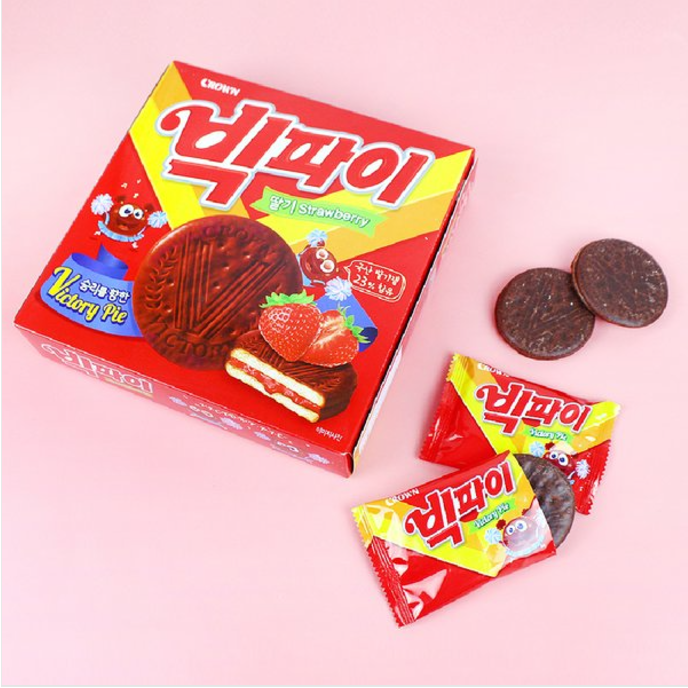 [Crown] Victory Pie Strawberry 216g 크라운 빅파이 딸기 – Koryo Mart (K-Market ...