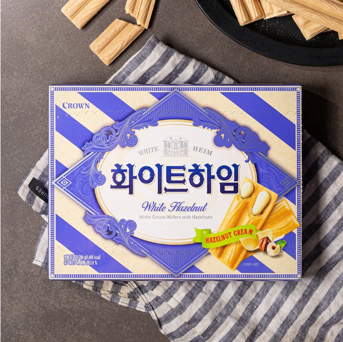 [Crown] White Heim White Hazelnut Cream Wafers 47g/142g 쵸코하임 크라운 화이트 ...