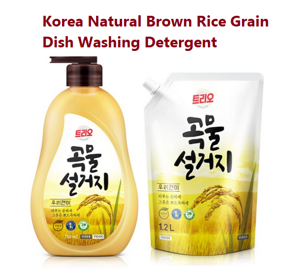[Aekyung] Natural Brown Rice Grain Dish Detergent 트리오 곡물설거지 우리현미 주방세제 ...