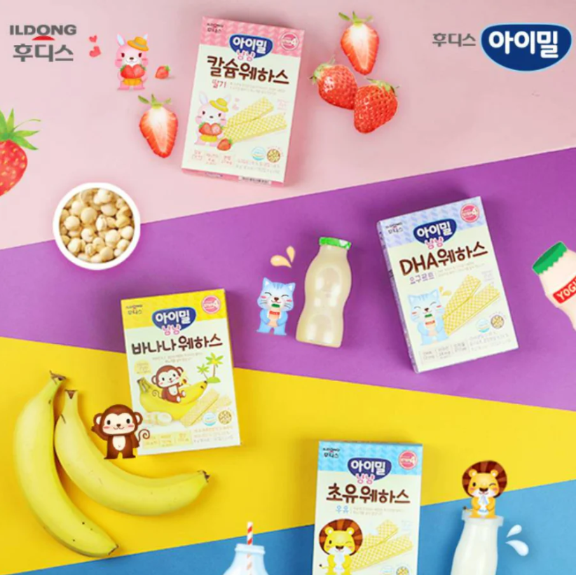 [Ildong Foodis] Baby Calcium Wafer Snack 36g 일동 후디스 아이밀 웨하스 4종세트 ...