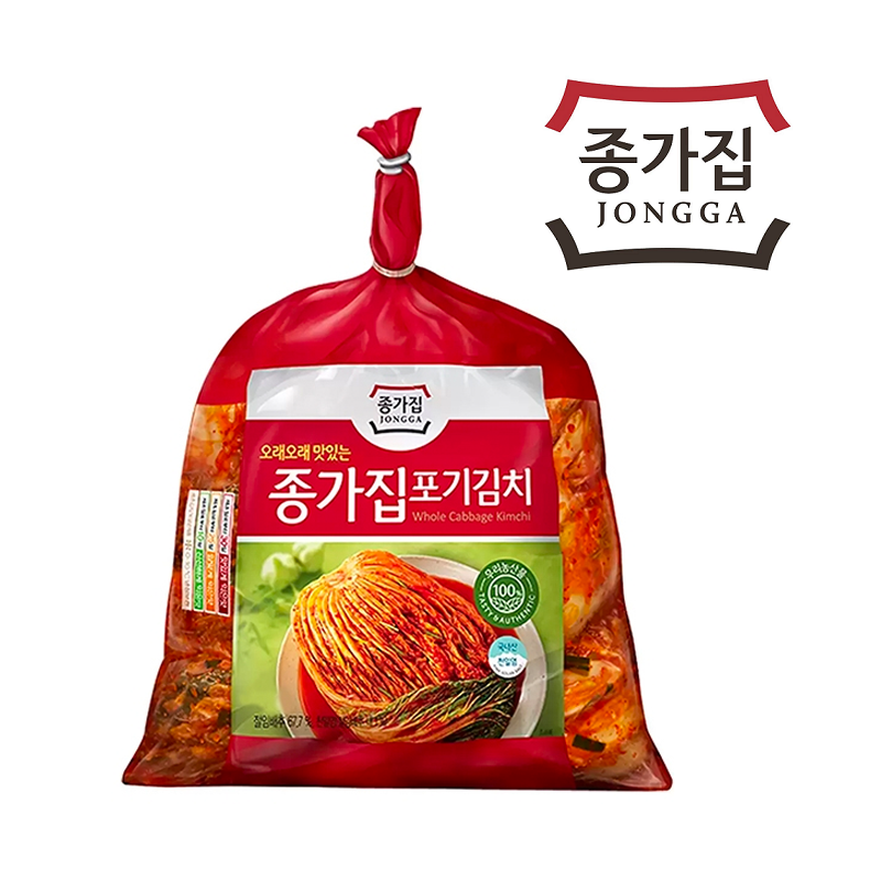 [Jongga] Fermented Napa Cabbage Poggi Kimchi (Whole) 3kg/5kg 종가 포기김치 ...