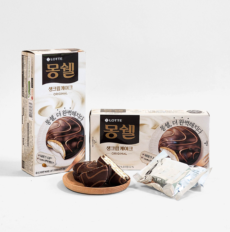 [Lotte] Mon Cher Cream Cake 204g (6pcs) 롯데 몽쉘 크림케이크 – Koryo Mart (K ...