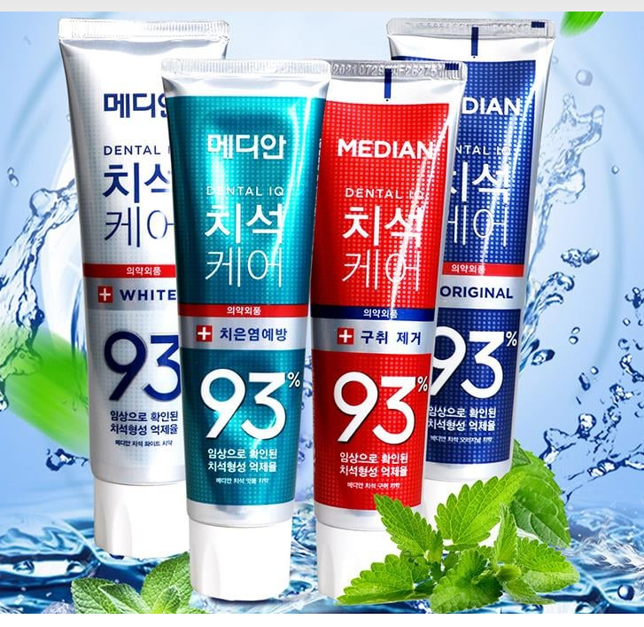 [Median] Dental IQ Toothpaste 93% 120gx3 [메디안] 덴탈 IQ 치약 93% 120g x 3 ...