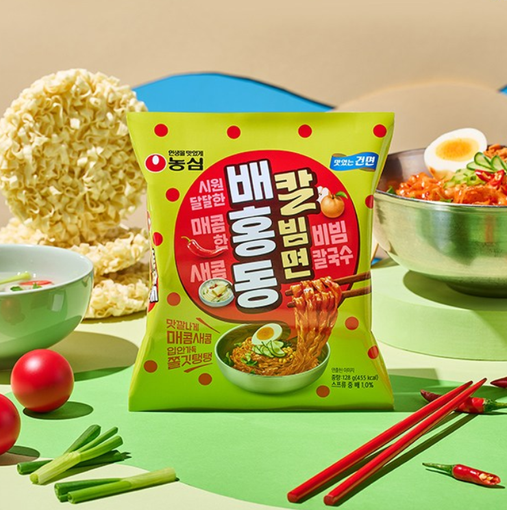 [Nongshim] Baehongdong Bibim Kalguksu 128gx4 배홍동 칼빔면 – Koryo Mart (K ...