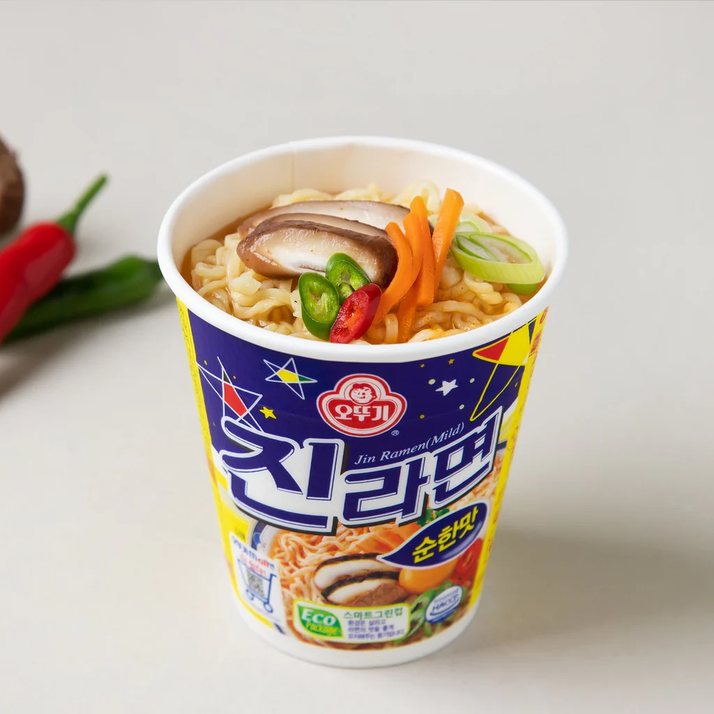 [Ottogi] Jin Ramen Mild Cup 65g 오뚜기 진라면 순한맛 컵라면 – Koryo Mart (K-Market ...