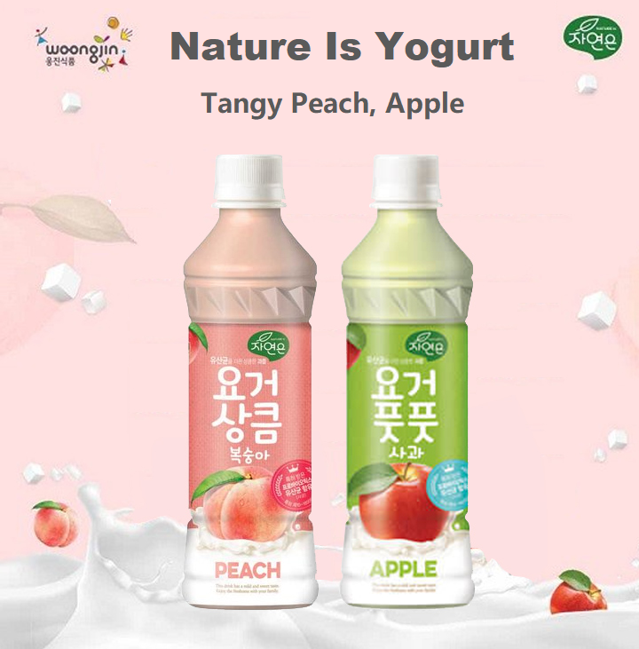 [Woongjin] Nature Yogurt Fruit Juice Drink 340ml (Apple / Peach) 웅진 자연 ...