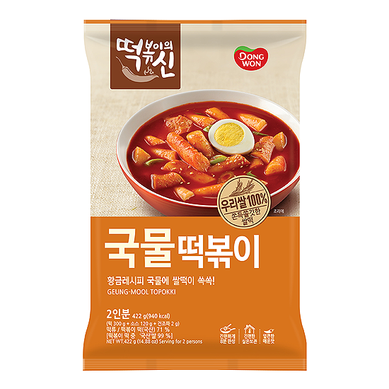 [Dongwon] Traditional Korean Rice Cake With Spicy Soup 420g 떡볶이의 신 (국물 ...